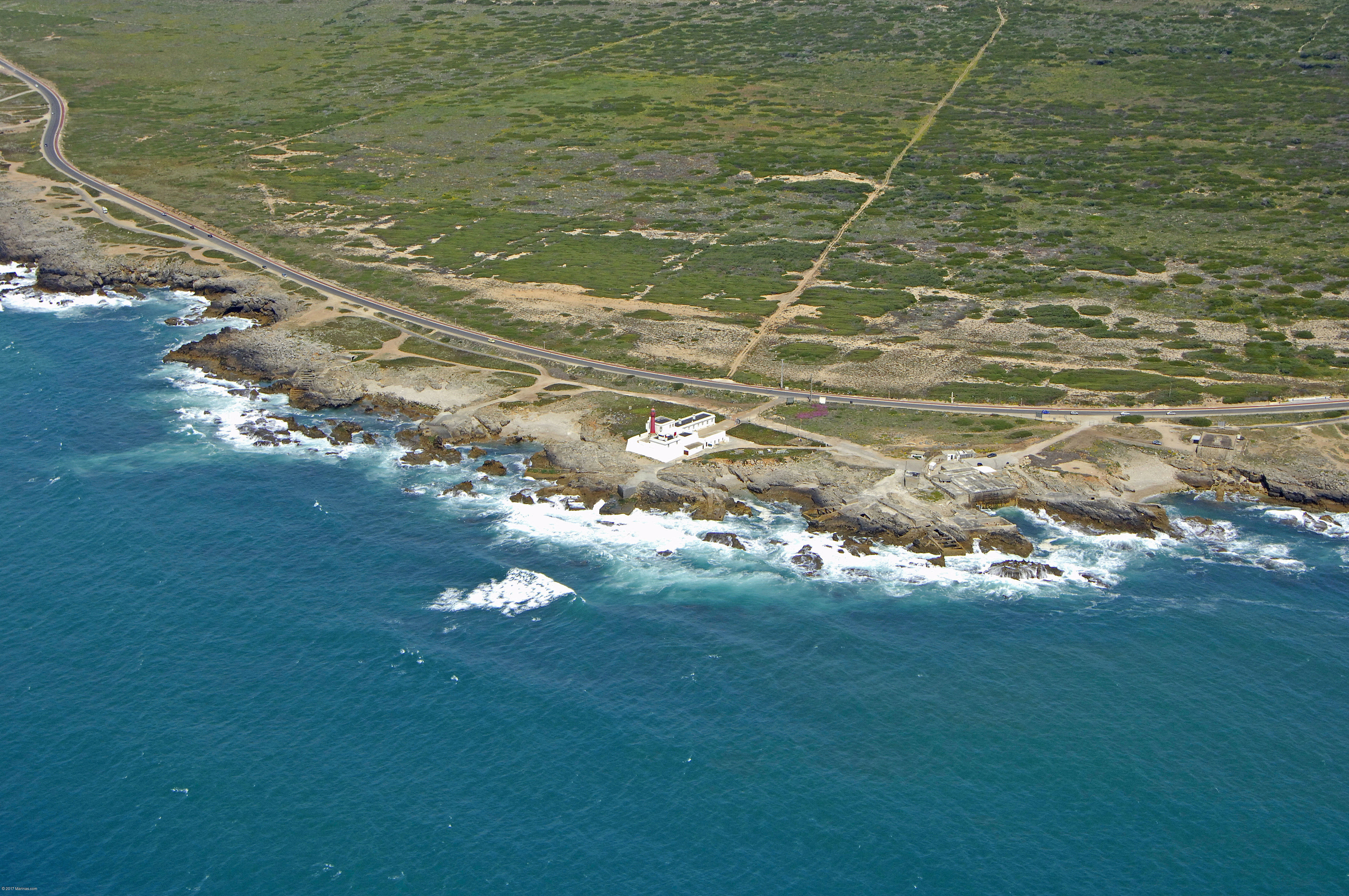 Cape Raso Light (Farol do Cabo da Raso) Lighthouse in Areia, Portugal ...