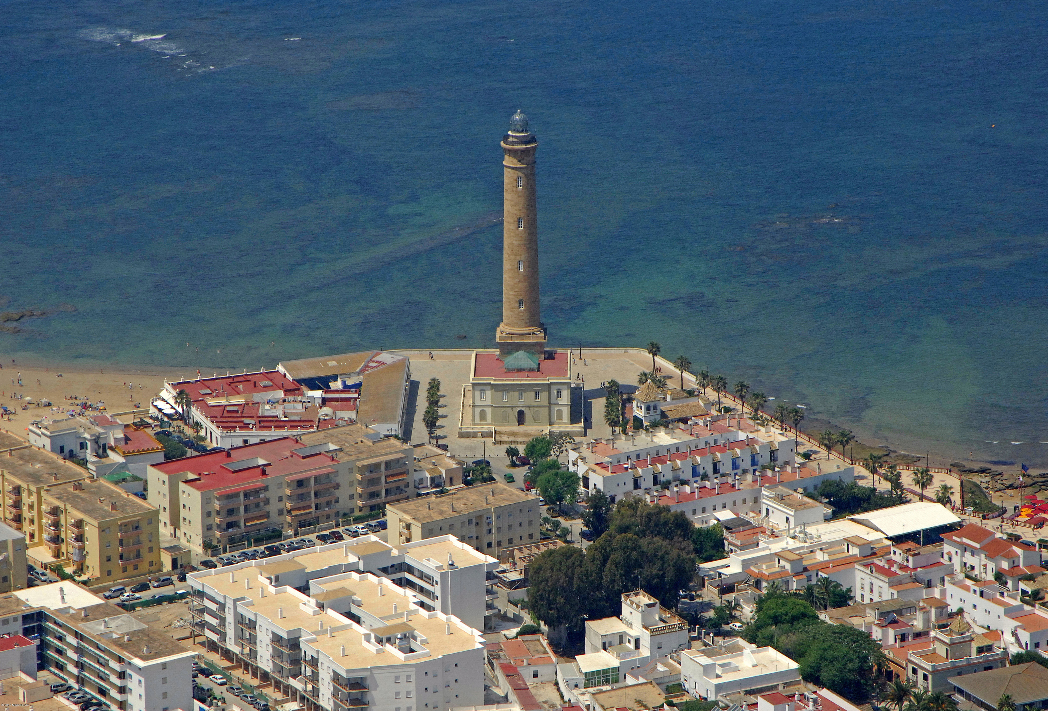 Chipiona Light (Punta del Perro Light) Lighthouse in Chipiona, Spain ...