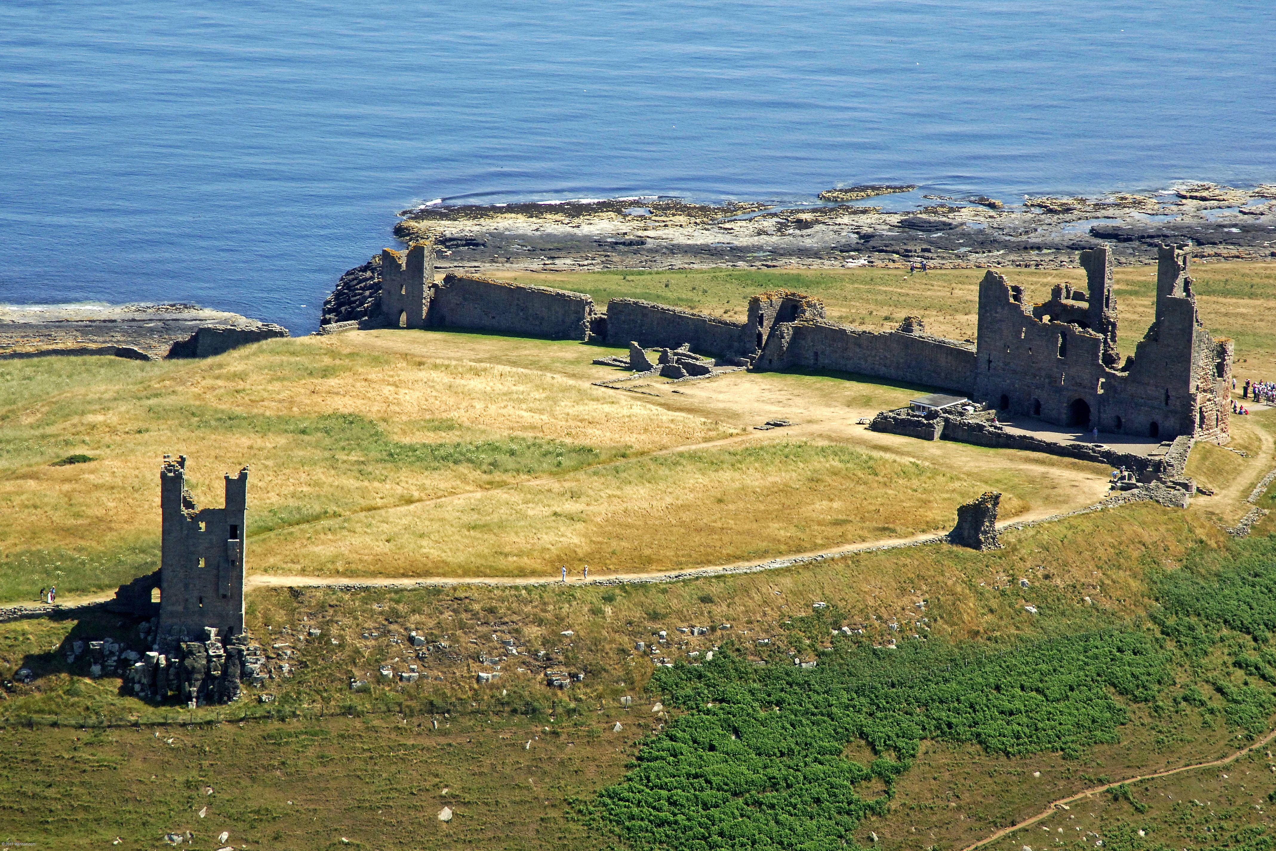 Dunstanburgh Castle Landmark in near Craster, GB, United Kingdom ...