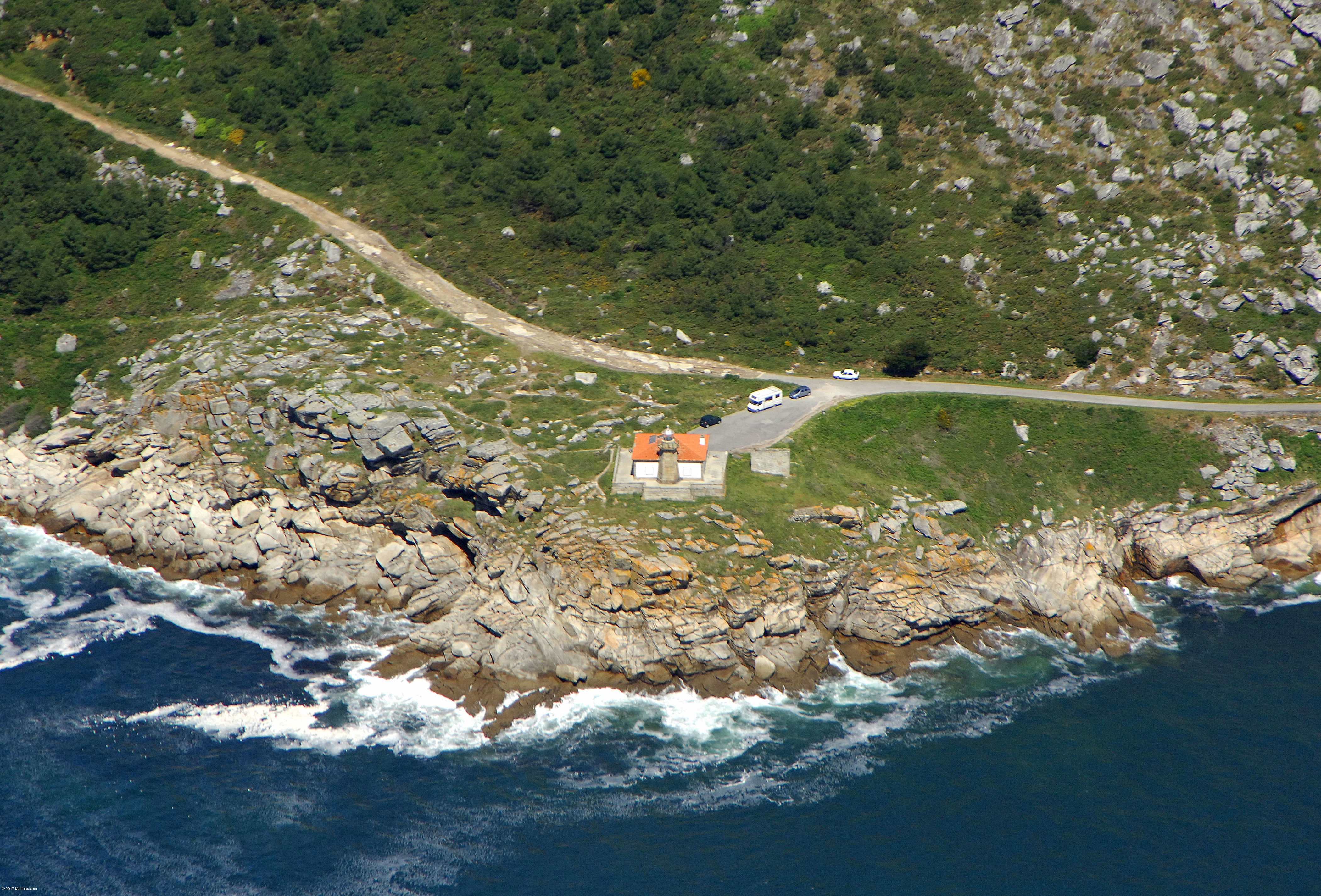 Monte Louro Light Lighthouse in Louro, Northwest Coast, Spain ...