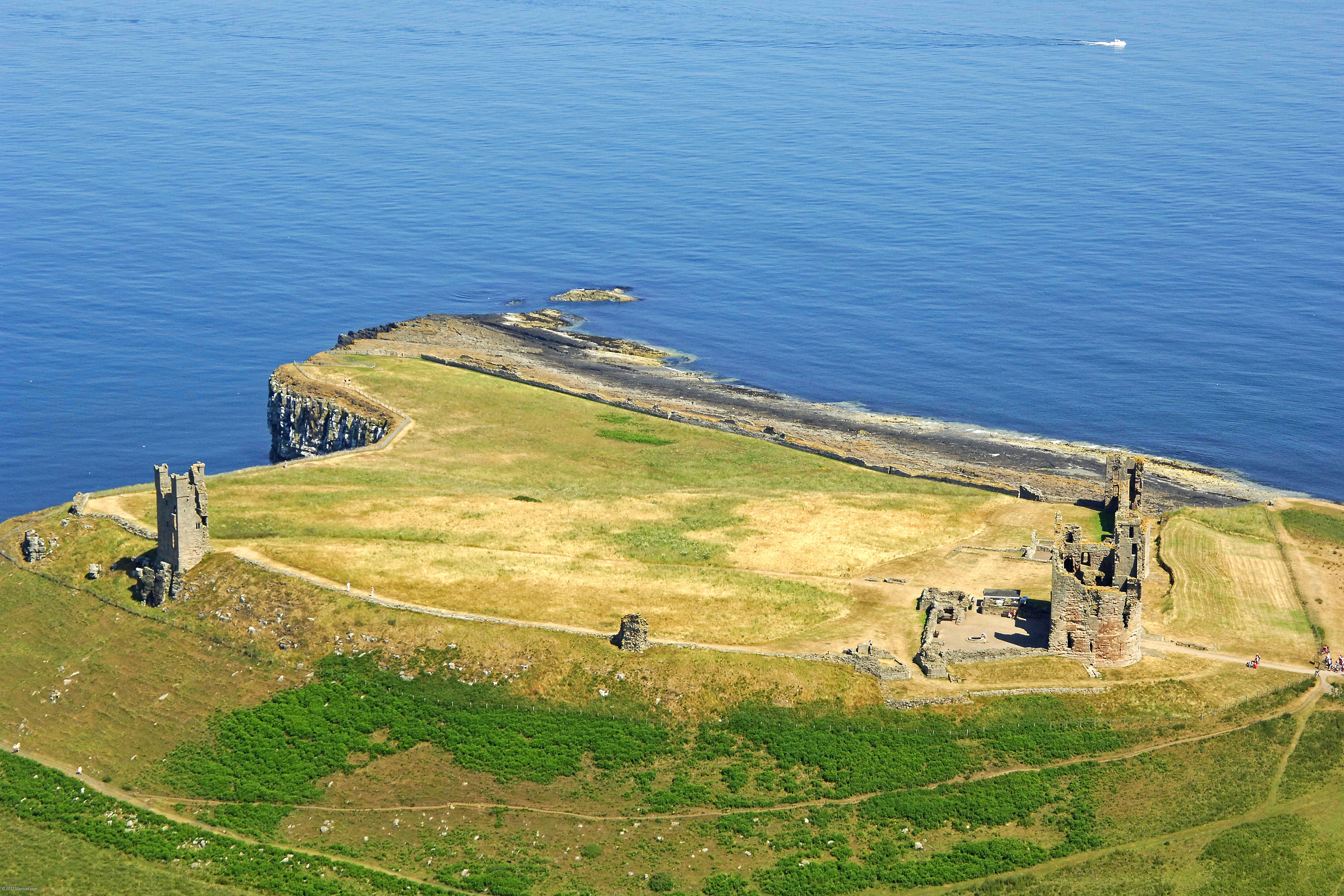 Dunstanburgh Castle Landmark in near Craster, GB, United Kingdom ...