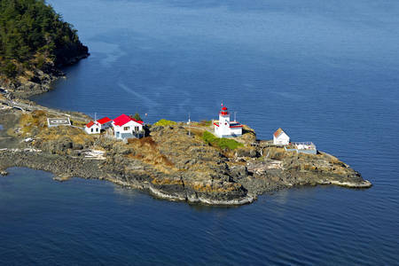 Merry Island Lighthouse in Halfmoon Bay, BC, Canada - lighthouse ...
