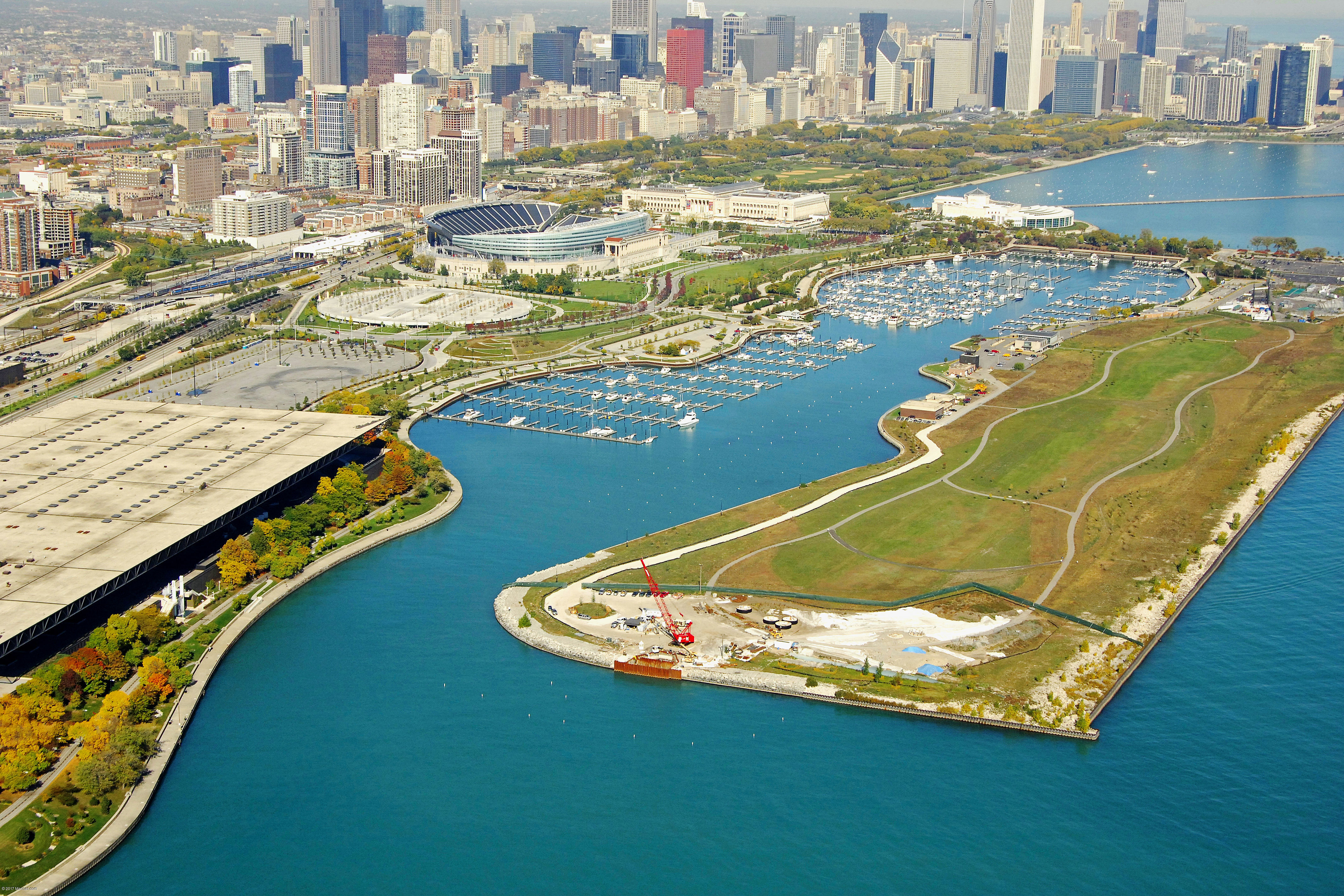 Burnham Harbor, the Chicago Harbors in Chicago, IL, United States ...