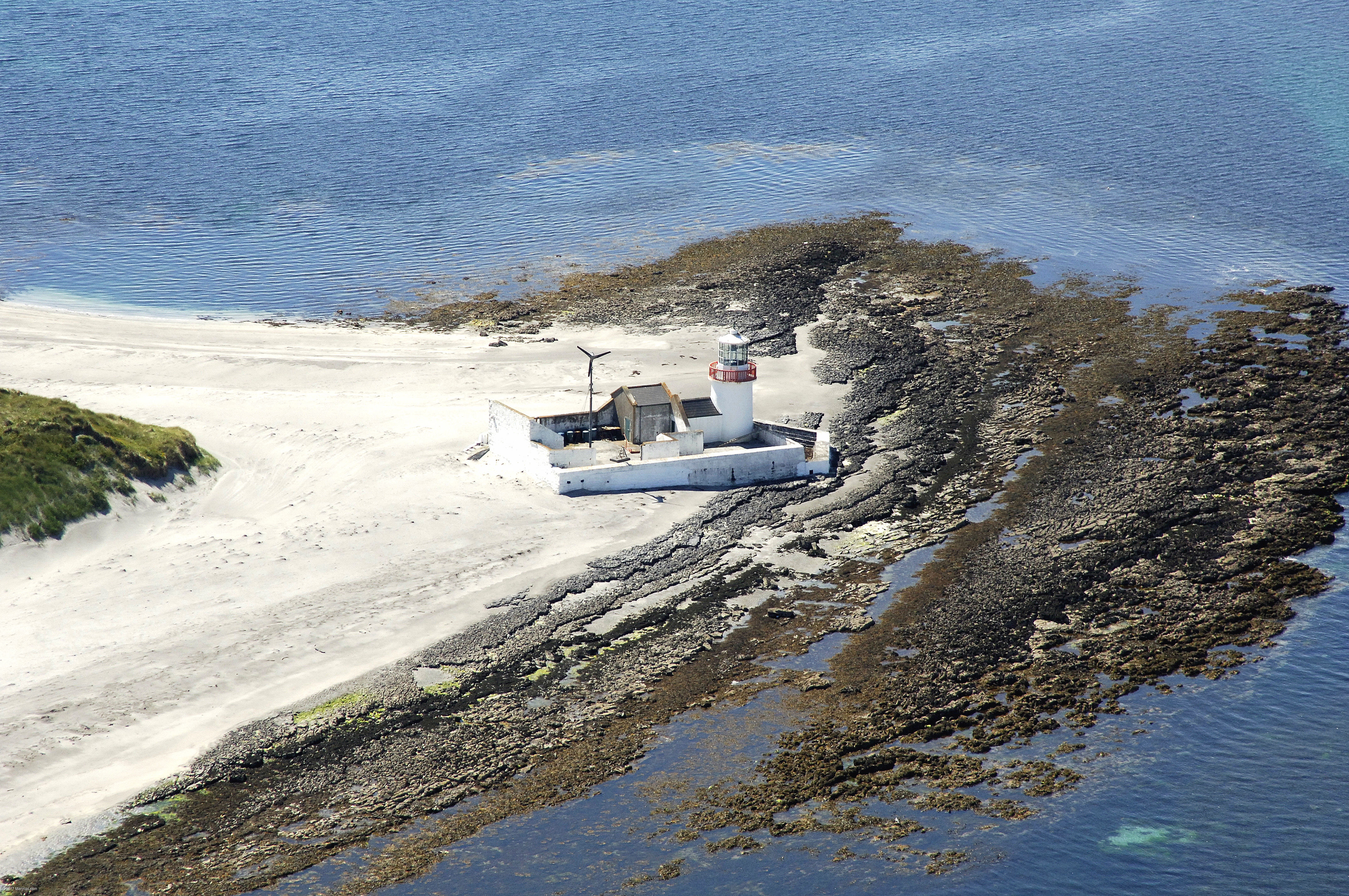 Straw Island Light Lighthouse in near Rossaveal, Aran Islands, Eastern ...