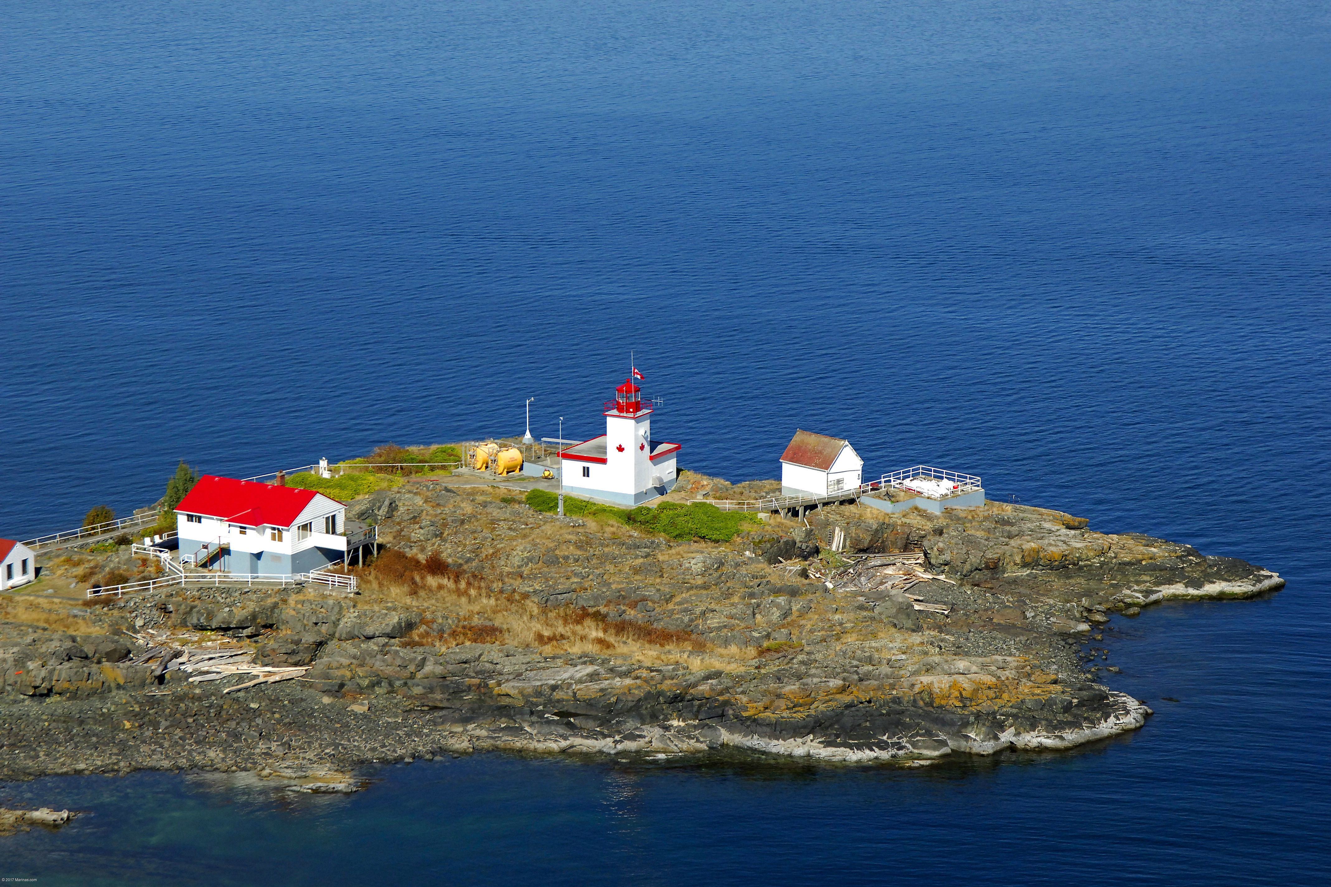 Merry Island Lighthouse in Halfmoon Bay, BC, Canada - lighthouse ...