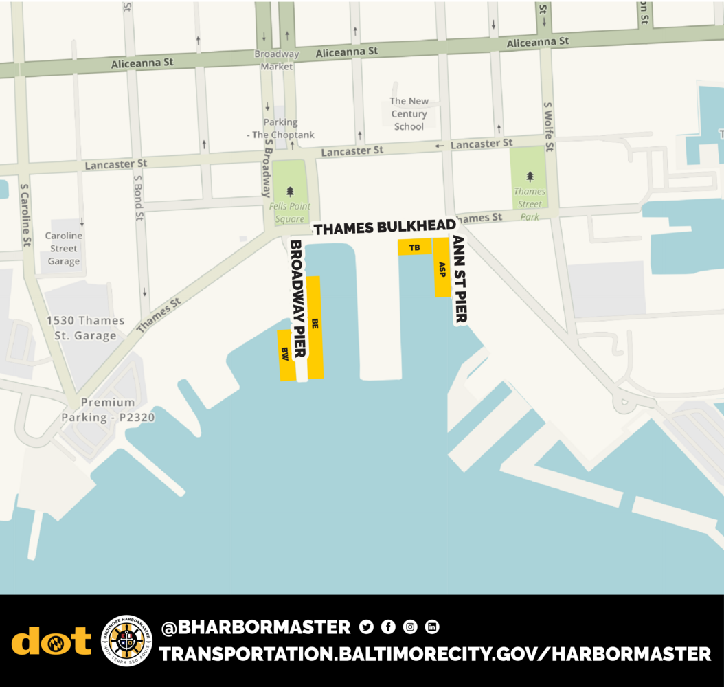 Baltimore City Municipal Piers slip, dock, mooring reservations - Dockwa