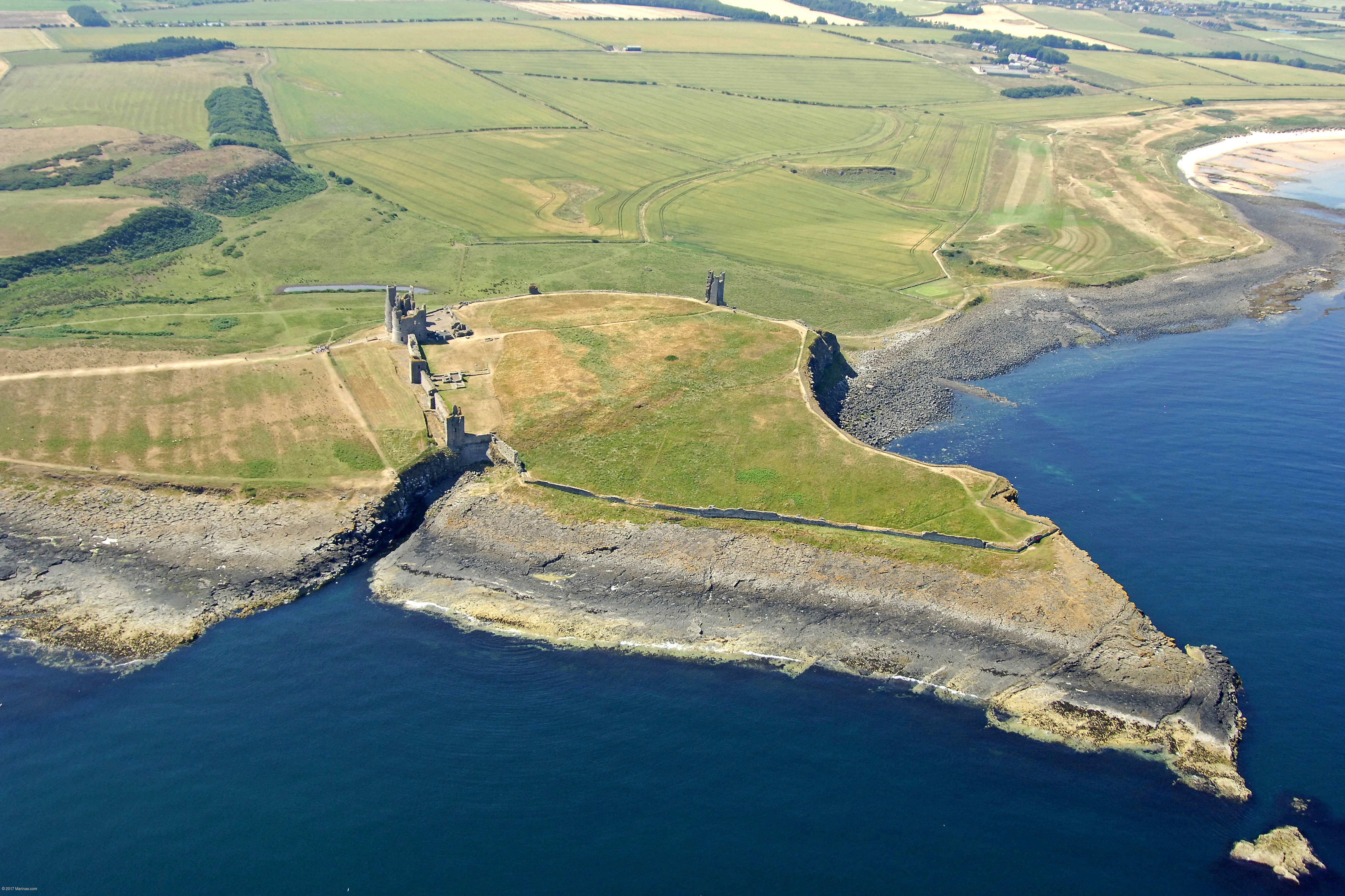 Dunstanburgh Castle Landmark in near Craster, GB, United Kingdom ...