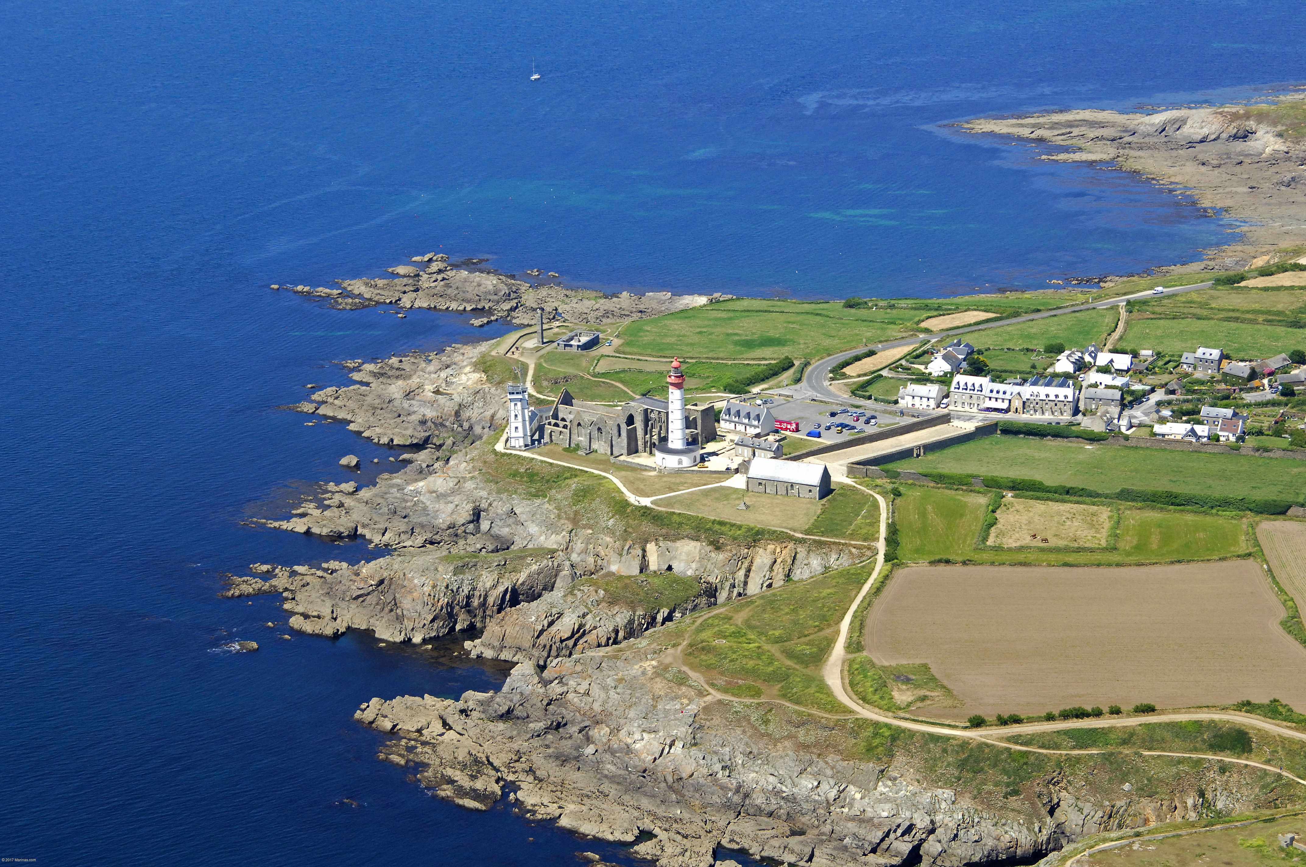 Saint Mathieu Lighthouse in Le Conquet, Brittany, France - lighthouse ...