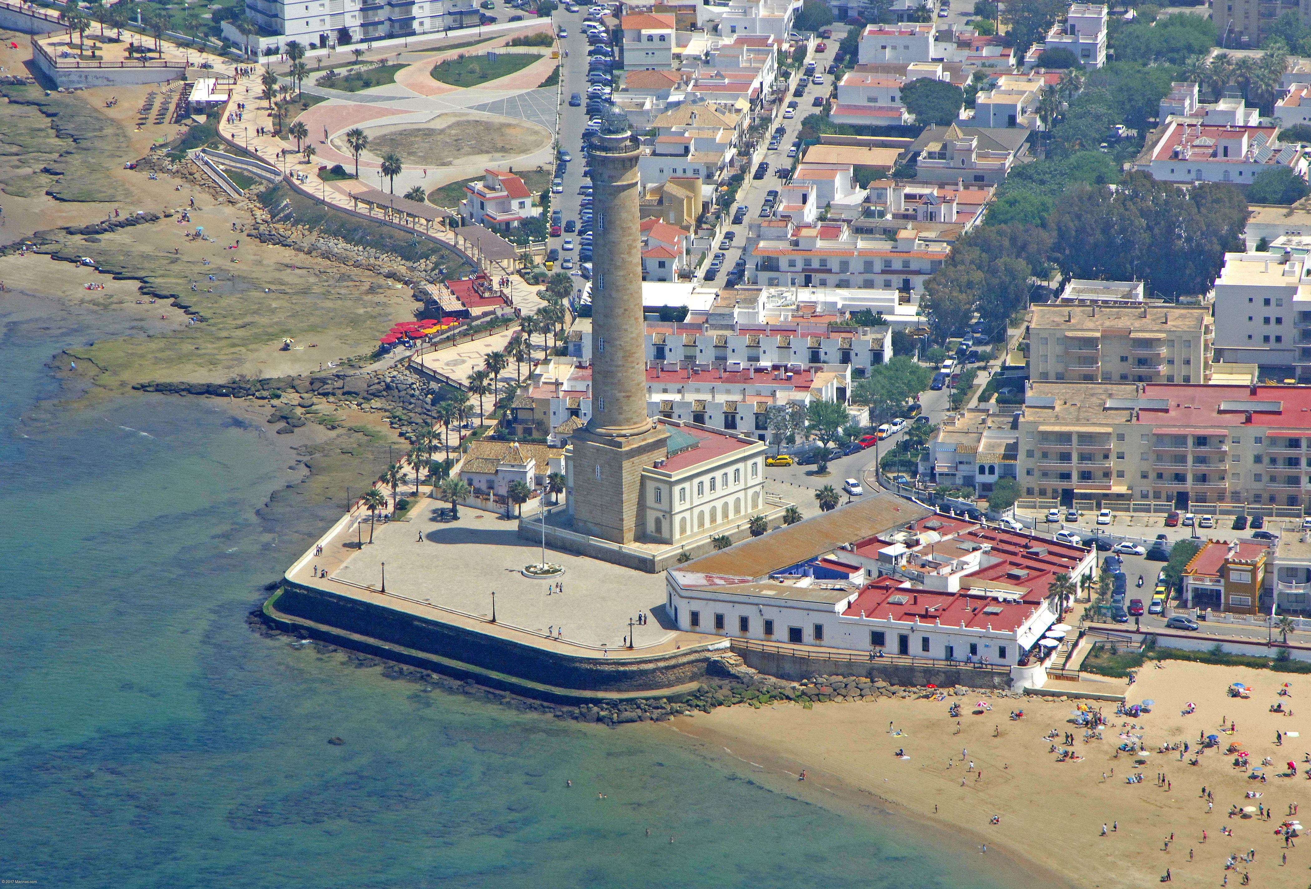 Chipiona Light (Punta del Perro Light) Lighthouse in Chipiona, Spain ...