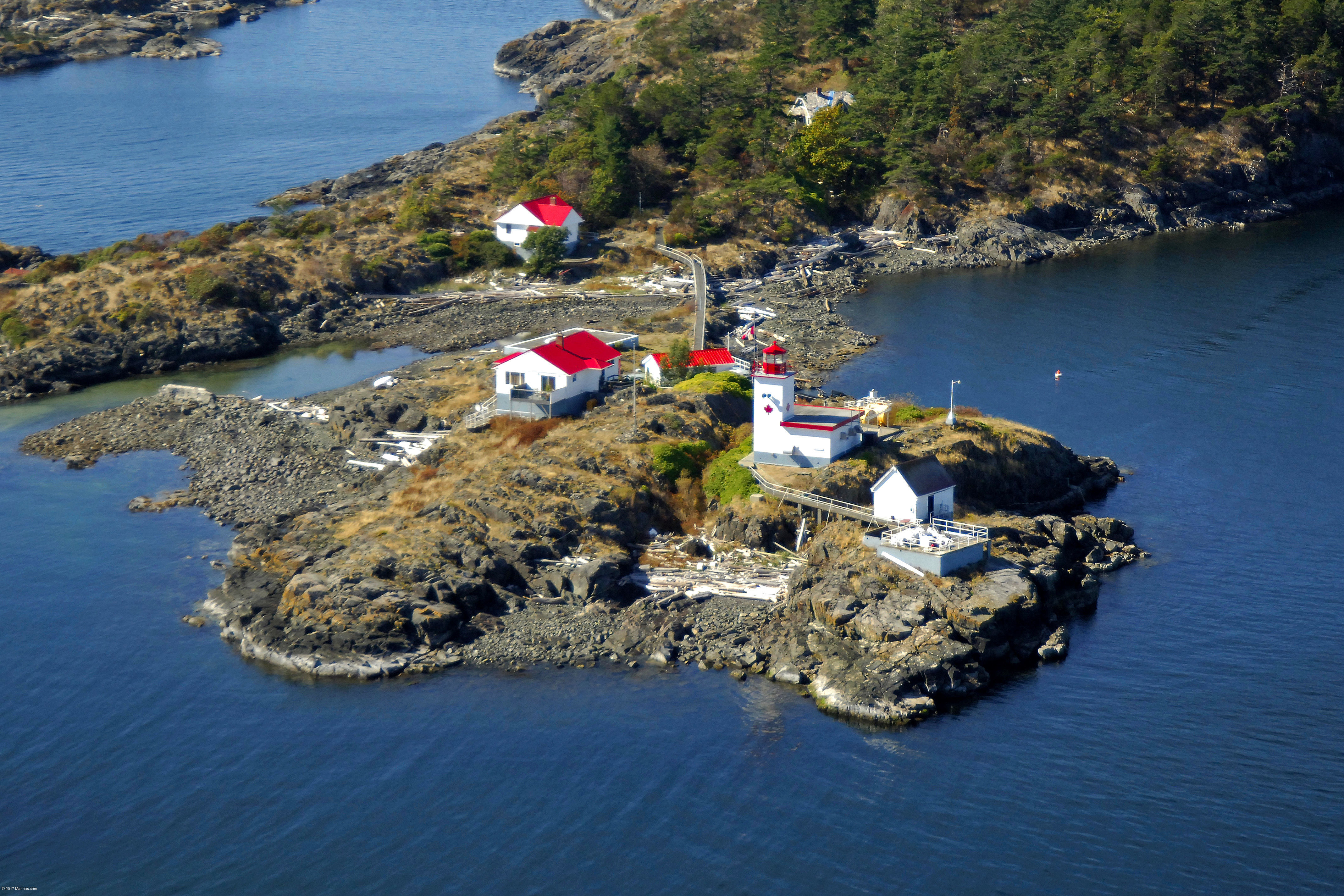 Merry Island Lighthouse in Halfmoon Bay, BC, Canada - lighthouse ...