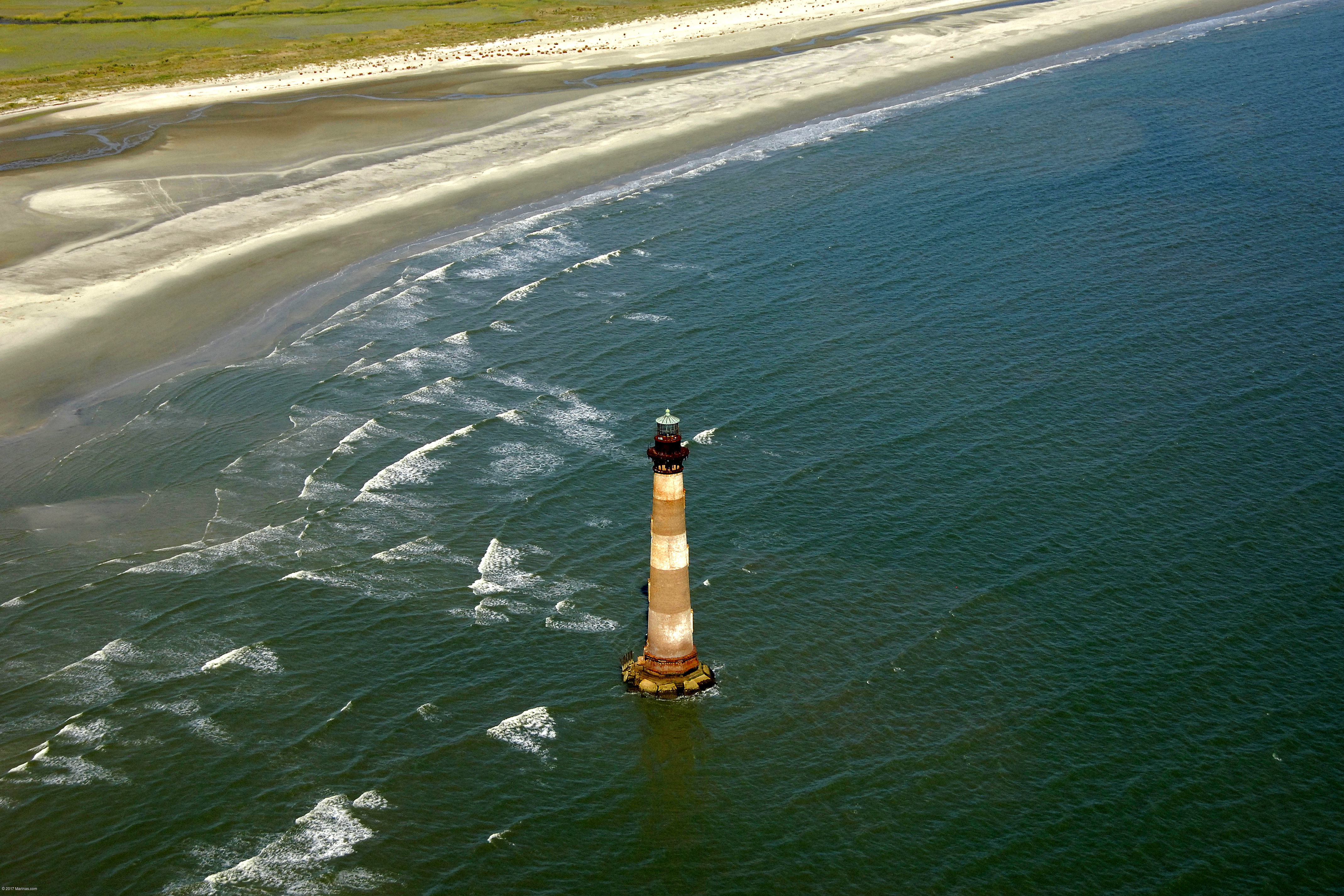 Morris Island Lighthouse in Folly Beach, SC, United States - lighthouse ...